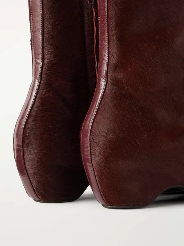 Khaite Sybil Calf Hair Ankle Boots