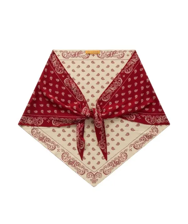 Guest In Residence The Wild Rag Cotton And Silk-blend Jacquard Scarf - Red
