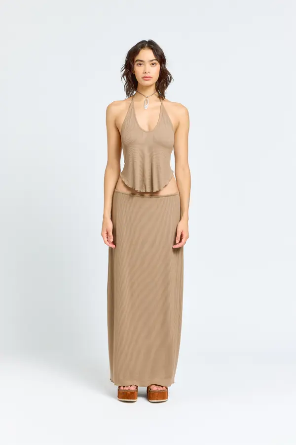 Sab Studio Olivia Maxi Skirt - Cappuccino
