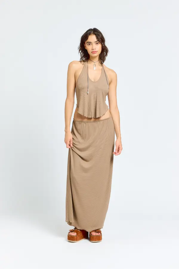 Sab Studio Olivia Maxi Skirt - Cappuccino