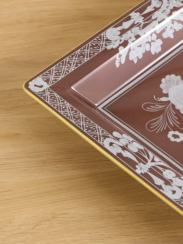 GINORI 1735 Oriente Italiano Gold-plated Porcelain Change Tray - Brown