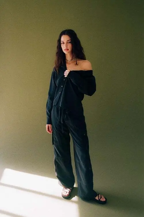 Sab Studio One Shoulder Asymmetric Button Up