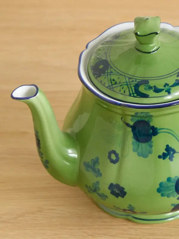 GINORI 1735 Oriente Italiano Ceramic Teapot - Green