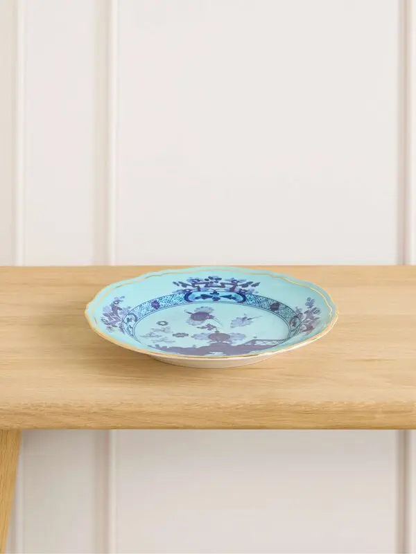 GINORI 1735 Oriente Italiano Porcelain Dessert Plate - Bright Blue