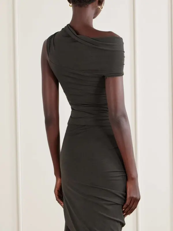 CORTANA Myia Asymmetrical Crepe Blouse