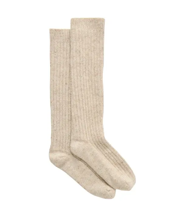 Brunello Cucinelli Ribbed Knit Socks - Neutrals