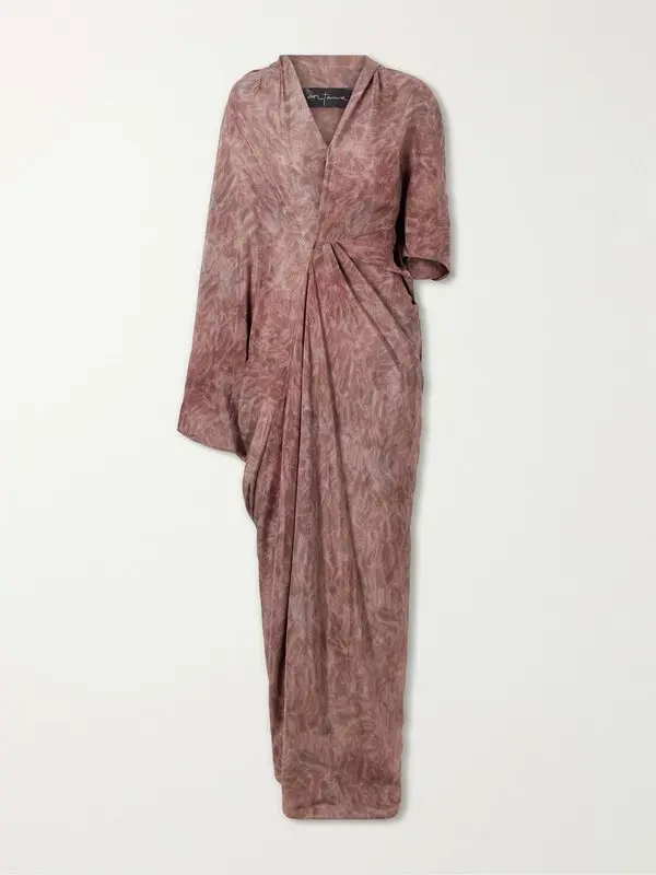 CORTANA Mayu Satin Midi Dress