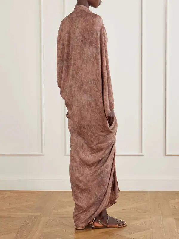 CORTANA Mayu Satin Midi Dress