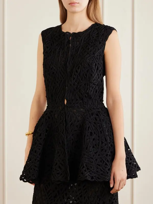 DIOTIMA Laurin Scalloped Net Georgette Blouse