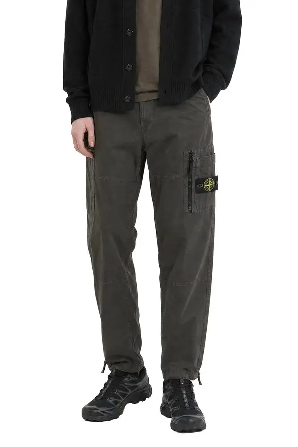 Stone Island 3100015 Cotton Ripstop Cargo Pants - Grey