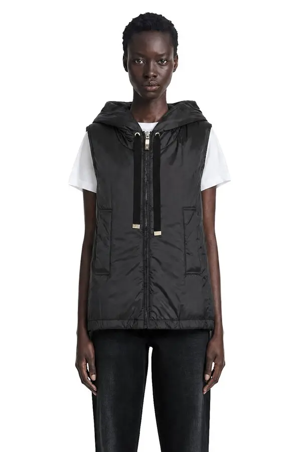 Max Mara Padded Water-repellent Hooded Gilet - Beige