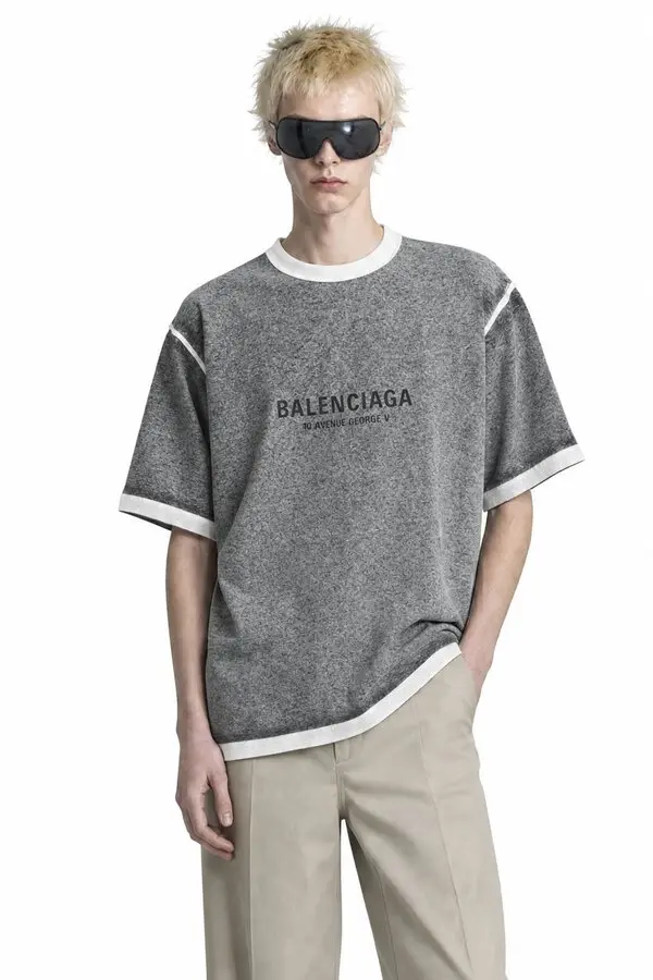 Balenciaga Cotton Short Sleeve T-shirt - Black