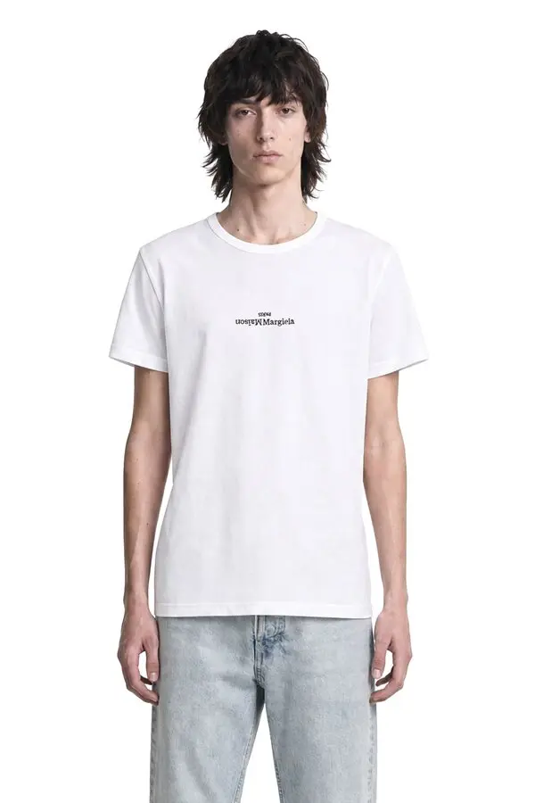 MAISON MARGIELA Cotton Short Sleeve T-shirt - White