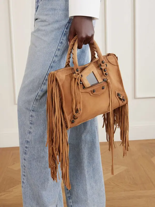 Balenciaga Le City Small Fringed Shoulder Bag