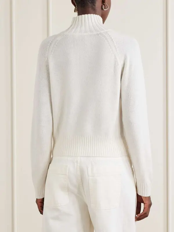 ALLUDE Mock-neck Cashmere Sweater