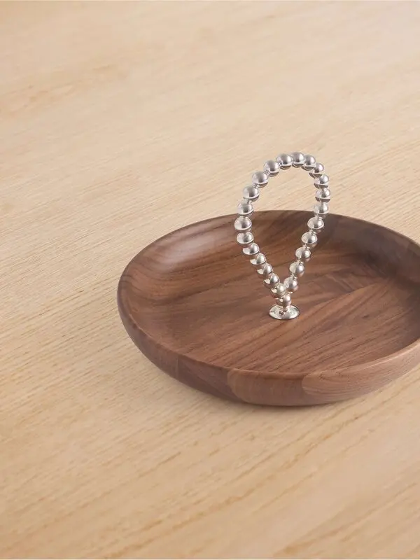 Christofle Perles Silver-plated And Wood Bowl