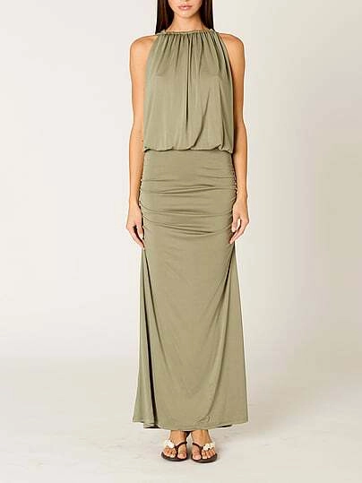 Victoria's Secret Nia Sebastiano Ruched Maxi Dress