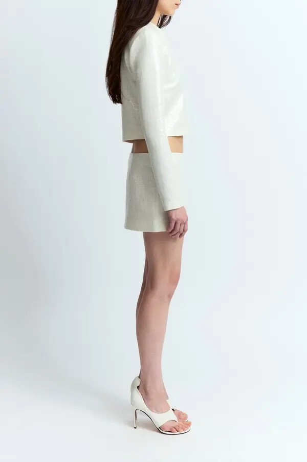 16Arlington Keid Sequined Linen Cardigan
