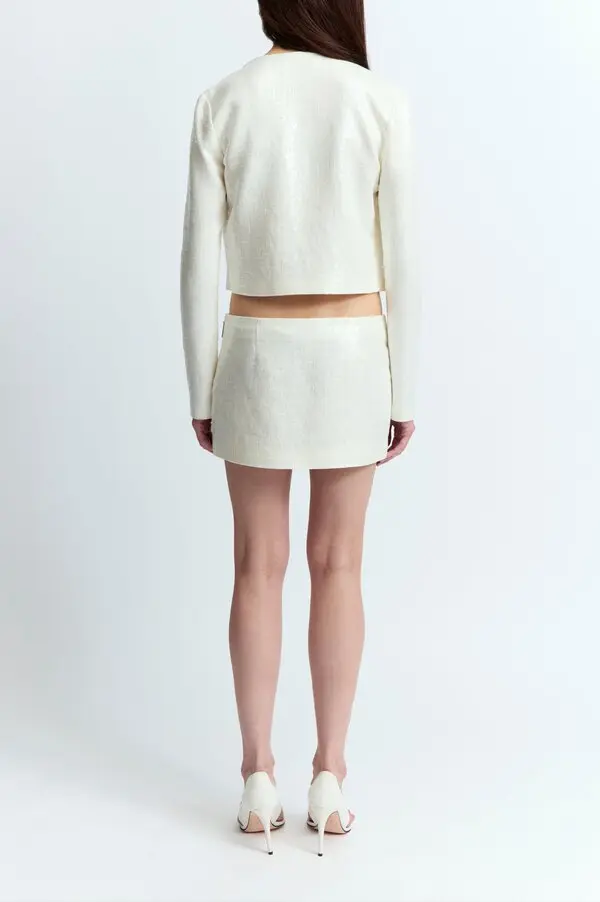16Arlington Keid Sequined Linen Cardigan