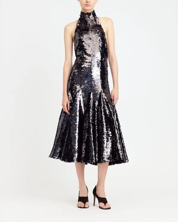16Arlington Mika Sequin Midi Dress - Brown