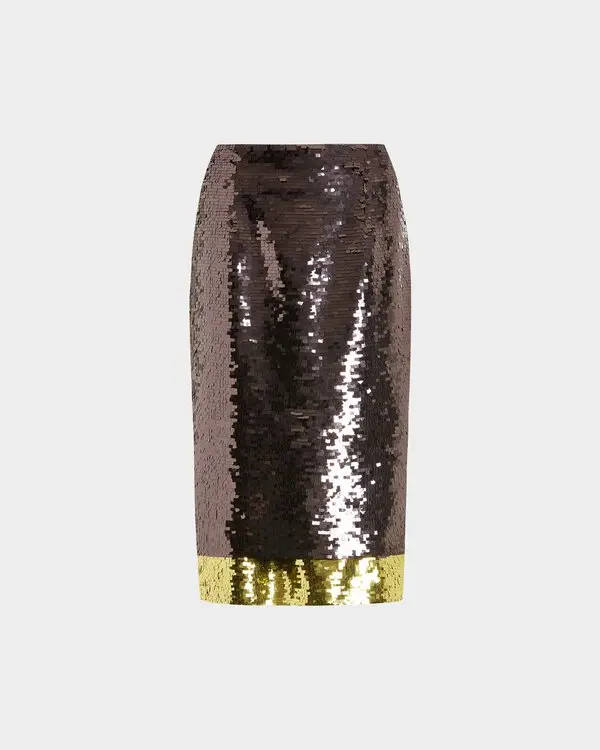 16Arlington Nyla Midi Skirt - Brown