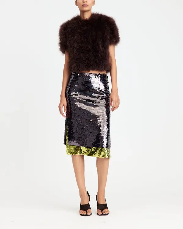 16Arlington Nyla Midi Skirt - Brown