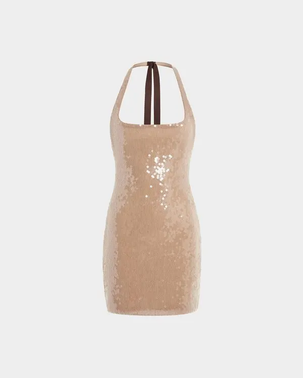 16Arlington Syre Mini Dress - Beige
