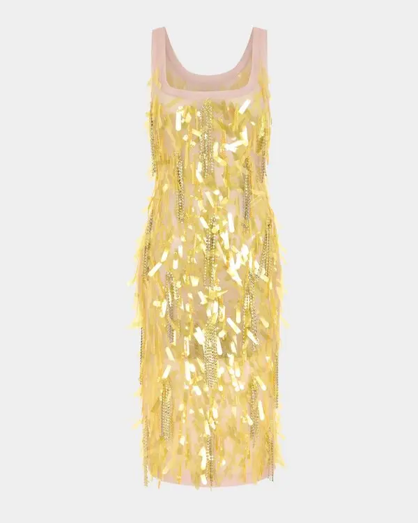 16Arlington Shani Midi Dress - Yellow