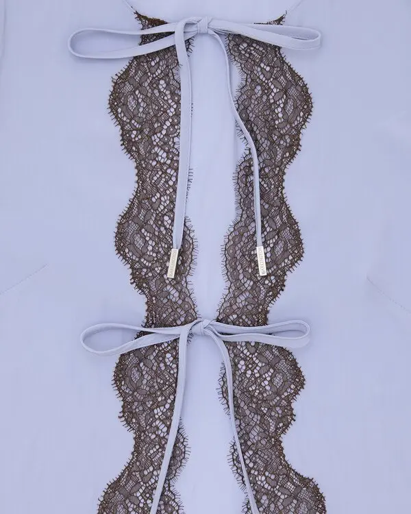 16Arlington Filipa Cardigan With Lace Trim - Pale Lilac