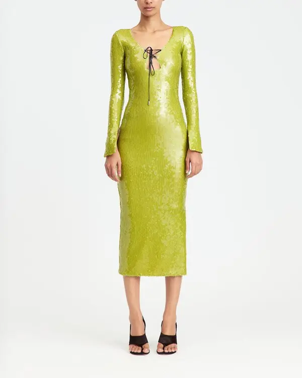 16Arlington Solaria Midi Dress - Green