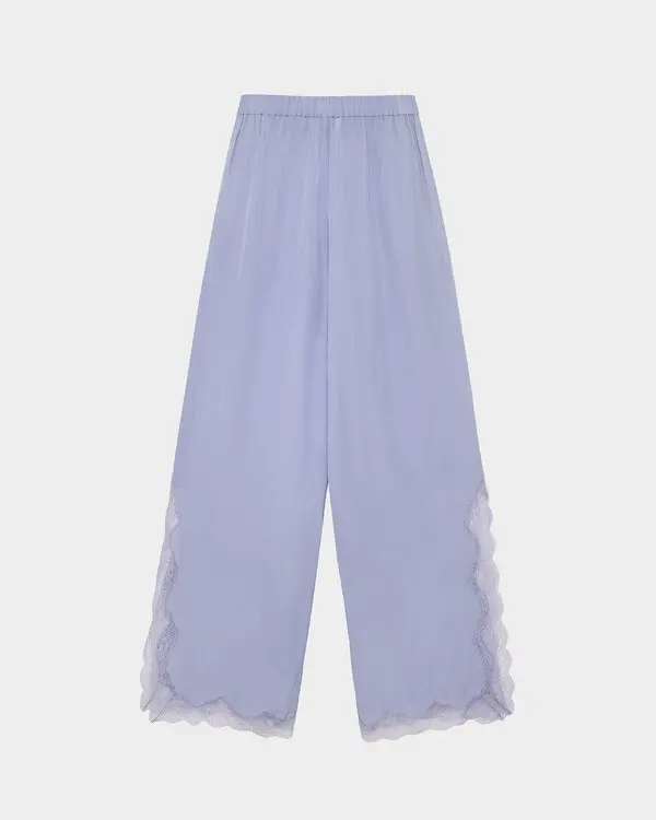 16Arlington Ricci Wide-leg Trousers With Lace Trim