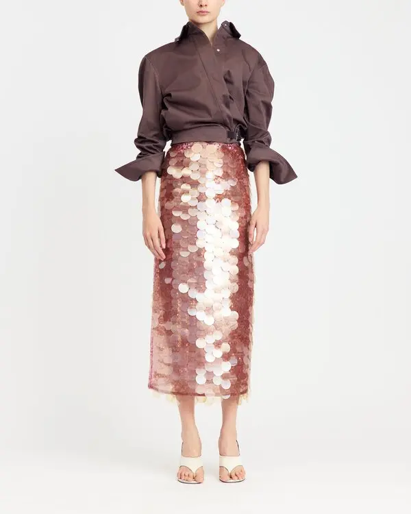 16Arlington Dia Midi Skirt - Pink