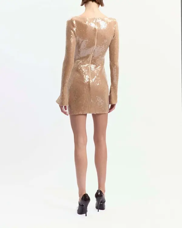 16Arlington Franca Sequin Mini Dress - Nude