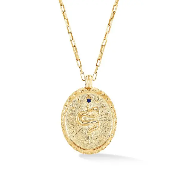 DOWER & HALL Snake Talisman Necklace - Gold
