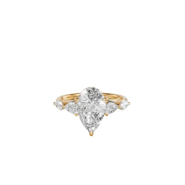 AYA FINE JEWELRY Ethically Grown Pear Diamond Engagement Ring - Yellow