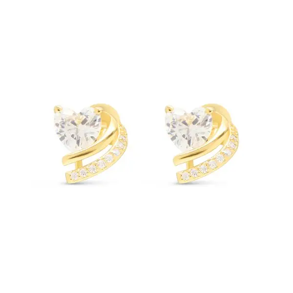 ESTERAH Heart Embrace Studs