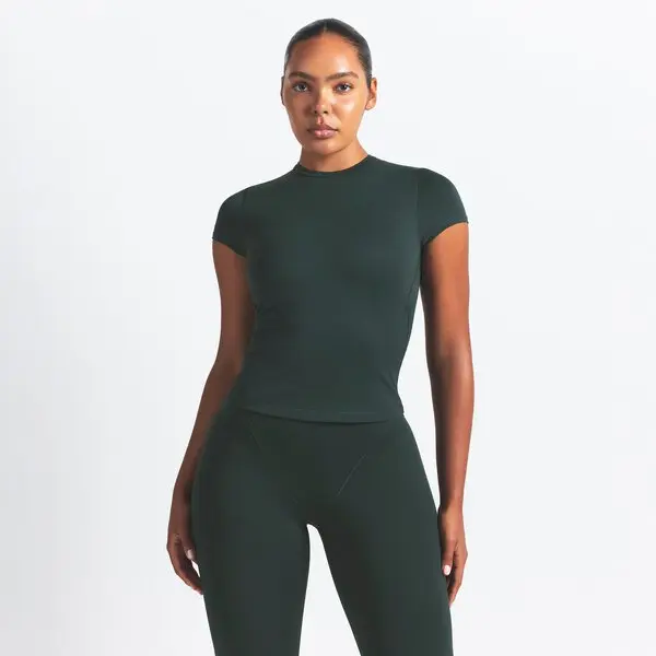 SKIMS Padded Baby T Shirt | Green | Medium | Nike Matte
