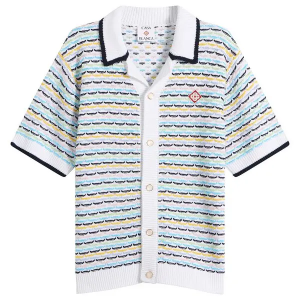 Casablanca Tuck Stitch Short Sleeve Shirt