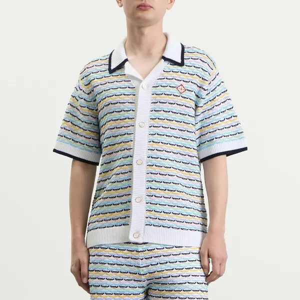 Casablanca Tuck Stitch Short Sleeve Shirt