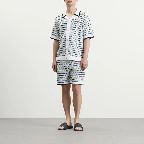 Casablanca Tuck Stitch Short Sleeve Shirt