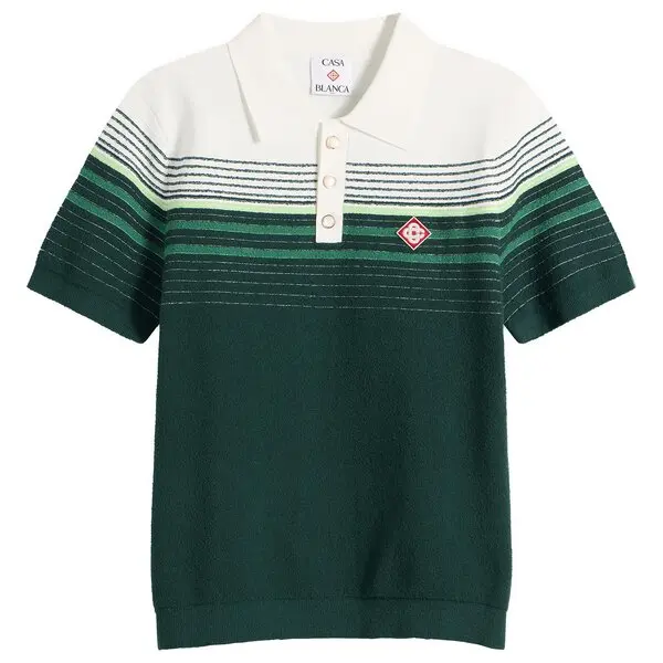Casablanca Boucle Stripe Polo Shirt