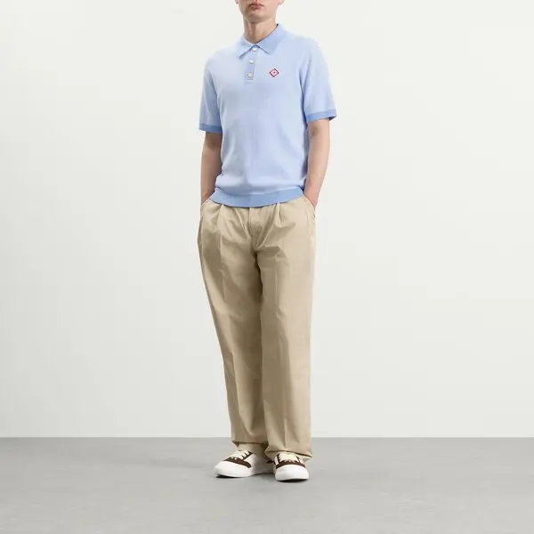 Casablanca Pinstripe Polo Shirt - Blue