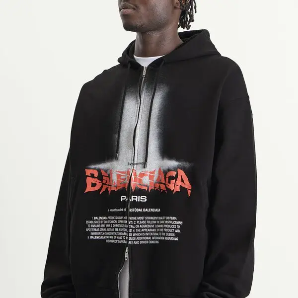 Balenciaga Oversized Zip-up Hoodie