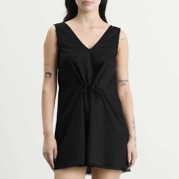 LESET Yoko Lace V-neck Mini Dress