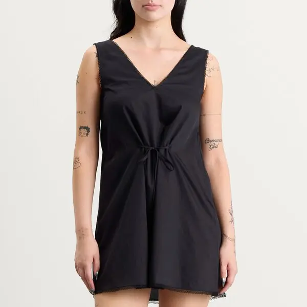 LESET Yoko Lace V-neck Mini Dress