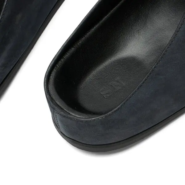Studio Nicholson Nubuck Leather Slip-on Clogs - Ocean
