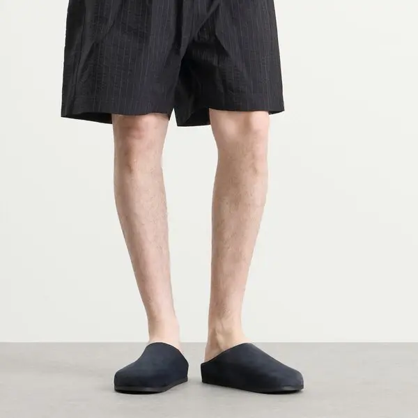 Studio Nicholson Nubuck Leather Slip-on Clogs - Ocean