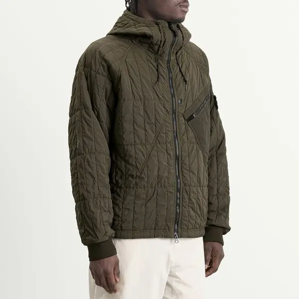 Stone Island Ultralight Nylon Quilted-tc Hooded Jacket