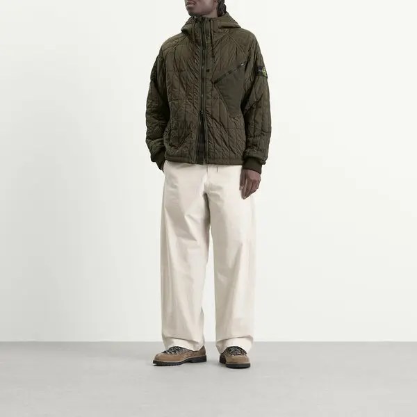 Stone Island Ultralight Nylon Quilted-tc Hooded Jacket