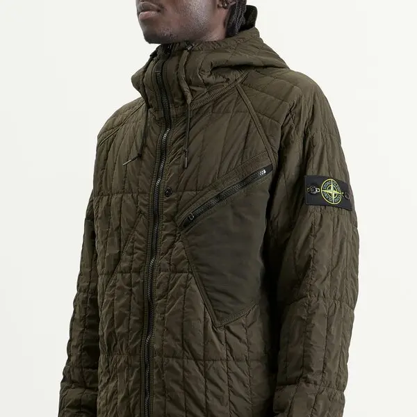 Stone Island Ultralight Nylon Quilted-tc Hooded Jacket